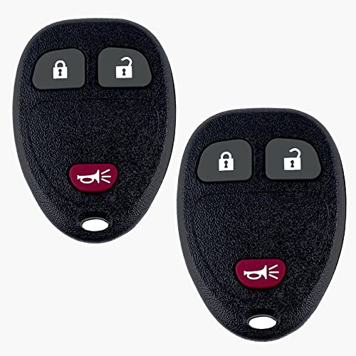 Remote Key Fob Control Replacement for Chevy Suburban Silverado Avalanche Traverse Tahoe Equinox Express, GMC Yukon Sierra Savana Acadia Enclave (OUC60270, OUC60221) 3btn 2 Pack