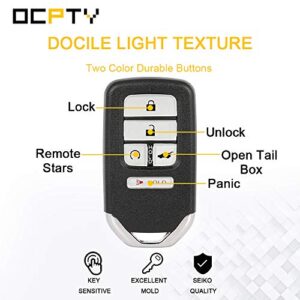 OCPTY 2 PCS Uncut Keyless Entry Remote Control Key Fob for 2016-2020 for Honda for Civic for Honda for CR-V for Honda for Pilot KR5V2X V44 433.92 7812D-V2X A2C98317400 5 Buttons