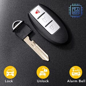 Flip Key Fob Blade Replacement Fit for Nissan Rogue Versa Pathfinder 2007 2008 2009 2010 2011 2012 2013 #CWTWB1U729 Car Remote Control Transmitter 3 Button Clicker Set 1