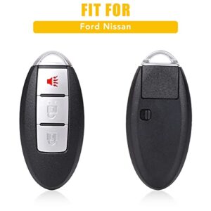 Flip Key Fob Blade Replacement Fit for Nissan Rogue Versa Pathfinder 2007 2008 2009 2010 2011 2012 2013 #CWTWB1U729 Car Remote Control Transmitter 3 Button Clicker Set 1