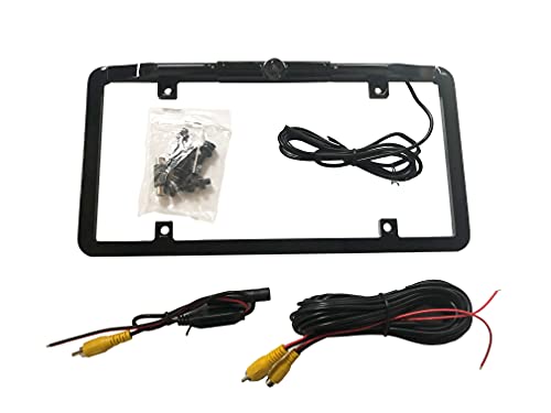 BOYO VISION VTL375TJ - Ultra Slim Full-Frame License Plate Backup Camera with Active Parking Lines (Black)