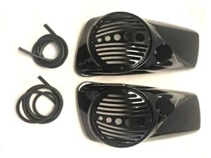 mutazu 8″ speaker lids w/tweeter port for harley 2014 up touring models