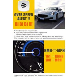 ELING Universal Head Up GPS Speedometer C90 HUD Digital Speed Display MPH KM/H LED Screen Speed Projector with Over Speed Alarm for All Vehicles