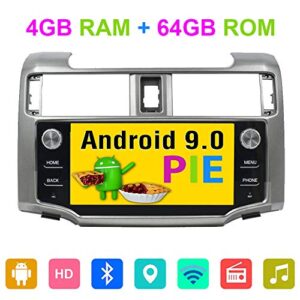 FLYUNICE 9.2 Inch Android 9.0 IPS Screen Car Stereo Radio GPS Navigation for Toyota 4Runner 2010-2019 Touch Screen 8 Core 4+64G Head Unit Carplay DSP Sound Multimedia Player WiFi (Silver Grey)