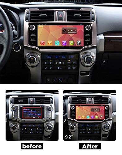 FLYUNICE 9.2 Inch Android 9.0 IPS Screen Car Stereo Radio GPS Navigation for Toyota 4Runner 2010-2019 Touch Screen 8 Core 4+64G Head Unit Carplay DSP Sound Multimedia Player WiFi (Silver Grey)