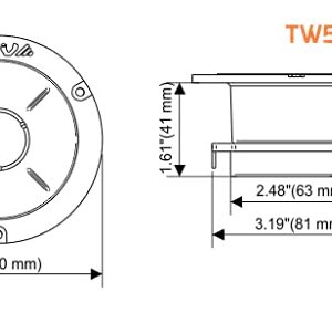 PRV AUDIO TW500My-Nd Mylar Neodymium 4" Bullet Super Tweeter 8 ohms 1.25" VC Pro Audio High Frequency Driver 108dB 75 Watts RMS (Single)