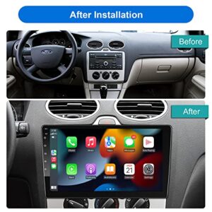 Double Din Touchscreen Car Stereo Wireless CarPlay Android Auto 10 Inch Detachable Screen Car Player with Backup Camera 8-Core 2+32G Android Car Radio GPS Navigation AM/FM Bluetooth WiFi 2Din Headunit