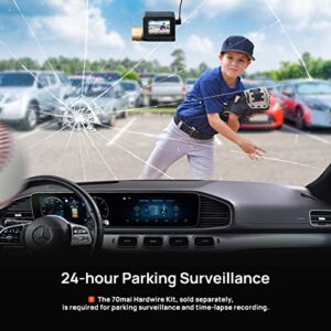 70mai Dash Cam Lite 2, 1080P Full HD Smart Dash Camera for Cars with Superior Night Vision, WDR, Parking Mode, Time-Lapse Mode, Optional GPS, Loop Recording, iOS/Android App Control