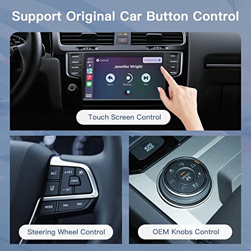 Wireless CarPlay Adapter for Factory Wired CarPlay 2023 Upgrade Plug & Play Wireless CarPlay Dongle Converts Wired to Wireless Fast and Easy Use Fit for OEM Wired CarPlay Cars Model Year After 2016