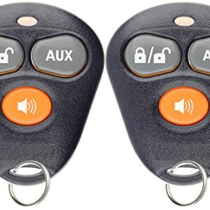 KeylessOption Keyless Entry Remote Starter Car Key Fob Alarm for Aftermarket Viper Automate EZSDEI474V 473V (Pack of 2)