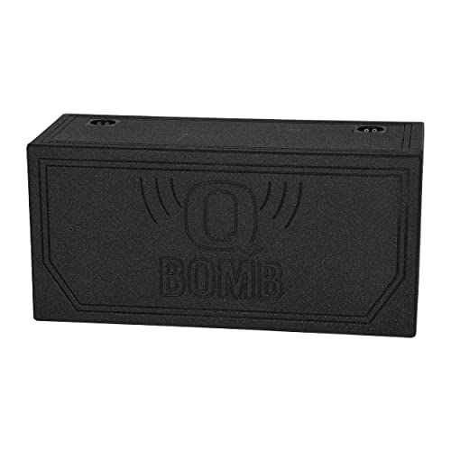 Q Power QBomb Dual Vented Horn Ported Subwoofer Box Finished with Bed Liner