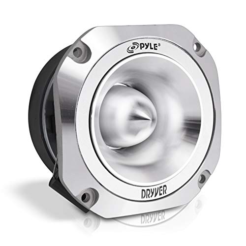 1.5” Audio Car Tweeter Speaker - Aluminum Die-Cast Frame, 500 Watt Peak, 2 kHz - 25 kHz Frequency Response, 4 Ohm, Heavy Duty 30 oz. Magnet Structure - Pyle PDBT31 SILVER