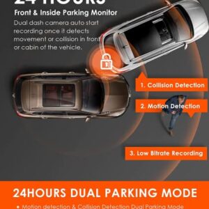 Bundle – 2 Items: Vantrue N2S 4K GPS Dash Cam + Vantrue 11.5ft Hardwire Kit