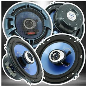 gravity 4x new gr-1686h 6.5-inch 2-way 460 watts peak power handling coaxial car audio speakers cea rated injection cone woofer type 92 decibel sensitivity