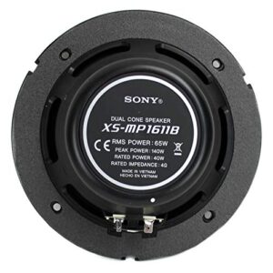 Sony 4 XS-MP1611b 6.5" 280 Watt Dual Cone Marine Speakers Stereo Black XSMP1611