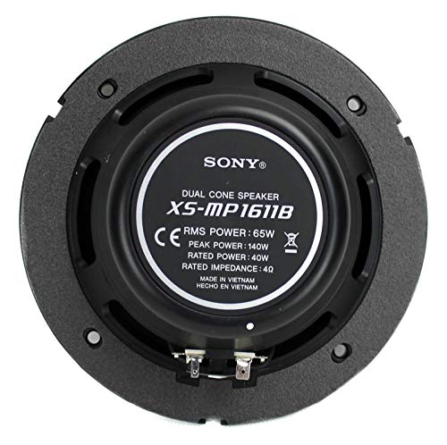 Sony 4 XS-MP1611b 6.5" 280 Watt Dual Cone Marine Speakers Stereo Black XSMP1611