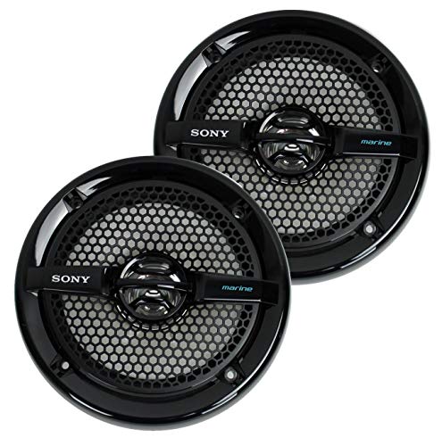 Sony 4 XS-MP1611b 6.5" 280 Watt Dual Cone Marine Speakers Stereo Black XSMP1611