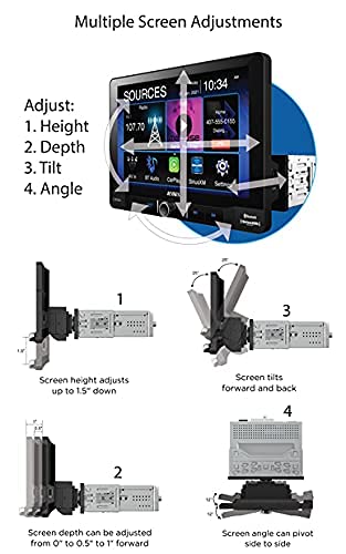 Jensen CAR910X 9 inch Mechless Multimedia Receiver with Apple CarPlay l Android Auto l SiriusXM-Ready l Built-in Bluetooth l 240 Watts MOSFET Power (60W x 4) (Renewed)