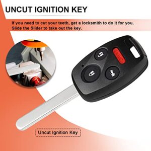 SaverRemotes Key Fob Compatible for 2003-2007 Honda Accord Keyless Entry Remote Replacement OUCG8D-380H-A