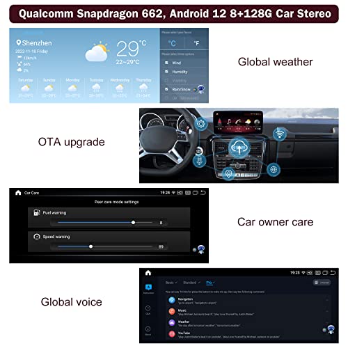 Road Top Android 12 Car Stereo 10.25" Car Touch Screen for Mercedes Benz G Class NTG4.5/ NTG4.7 2012-2015 Year, 8+128G, Support Wireless Carplay, Global Weather,OTA Upgrade,Voice Control