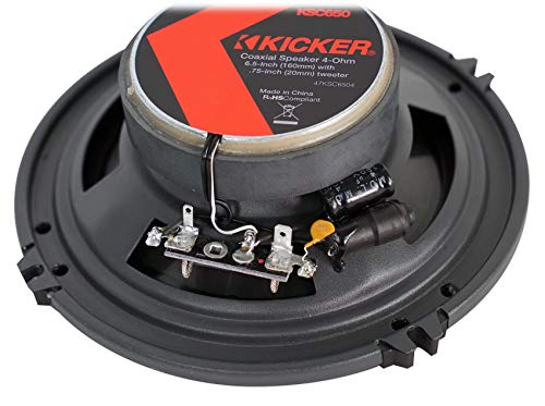 KICKER (4) 47KSC6504 KSC650 6.5" 100 Watt 2-Way Car Audio Speakers KSC65