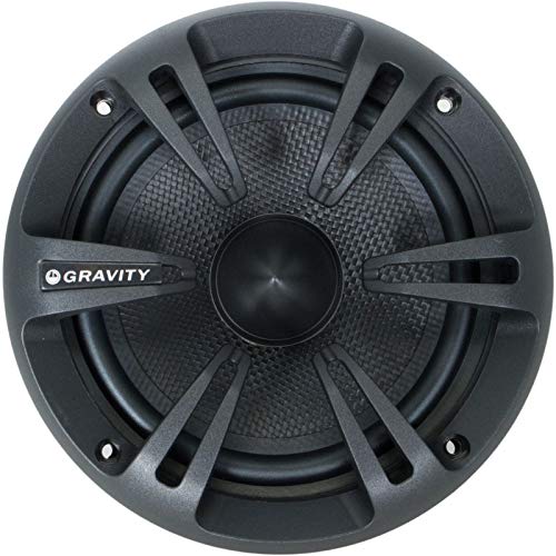 New Gravity 600C 500-watt Peak Power 4 Ohm 6.5-Inch 2-Way Car Audio Component Speakers System 6-1/2 Inches Speaker Set (2 Bass, 2 Tweeter, 2 Crossover)