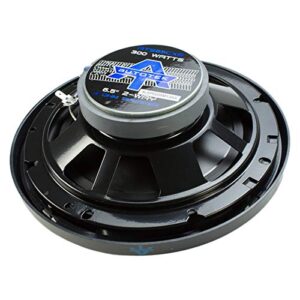 Autotek ATS65CXS 6.5 Inch Coaxial Car Speakers (Black and Blue, Pair) - 300 Watt Max, 2 Way, Voice Coil, Neo-Mylar Soft Dome Tweeter, Pair of 2 Car Speakers