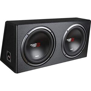 cerwin-vega mobile cerxe12dv xed series xe12dv dual 12-inch subwoofers in loaded enclosure, black