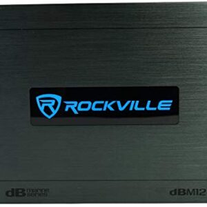 Kicker 46CWTB102 TB 10" 800w Marine Loaded Subwoofer Enclosure Bundle with Rockville DBM12 2000w Mono Amplifier w/Covers+Bass Remote & Rockville RMWK4 Amplifier Install Wire Kit (3 Items)