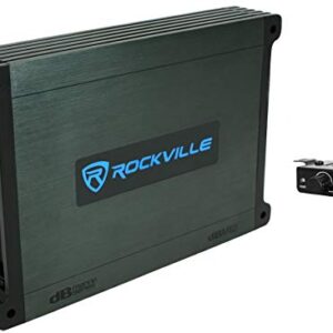 Kicker 46CWTB102 TB 10" 800w Marine Loaded Subwoofer Enclosure Bundle with Rockville DBM12 2000w Mono Amplifier w/Covers+Bass Remote & Rockville RMWK4 Amplifier Install Wire Kit (3 Items)