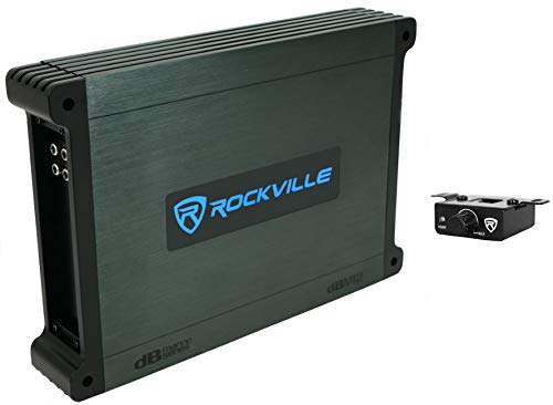 Kicker 46CWTB102 TB 10" 800w Marine Loaded Subwoofer Enclosure Bundle with Rockville DBM12 2000w Mono Amplifier w/Covers+Bass Remote & Rockville RMWK4 Amplifier Install Wire Kit (3 Items)