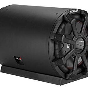 Kicker 46CWTB102 TB 10" 800w Marine Loaded Subwoofer Enclosure Bundle with Rockville DBM12 2000w Mono Amplifier w/Covers+Bass Remote & Rockville RMWK4 Amplifier Install Wire Kit (3 Items)