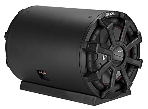 Kicker 46CWTB102 TB 10" 800w Marine Loaded Subwoofer Enclosure Bundle with Rockville DBM12 2000w Mono Amplifier w/Covers+Bass Remote & Rockville RMWK4 Amplifier Install Wire Kit (3 Items)