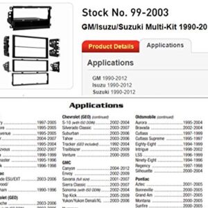 Metra 99-2003 Installation Multi-Kit for 1990-up GM/Suzuki Vehicles & Metra 70-2003 Radio Wiring Harness for GM 98-08 Harness