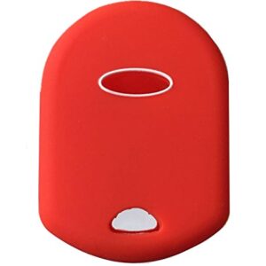 KAWIHEN Silicone Key Fob Cover Compatible with Ford Lincoln Mercury 4 buttons OUCD6000022 164-R8046 164-R7040 CWTWB1U722 (Red)