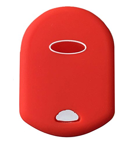 KAWIHEN Silicone Key Fob Cover Compatible with Ford Lincoln Mercury 4 buttons OUCD6000022 164-R8046 164-R7040 CWTWB1U722 (Red)