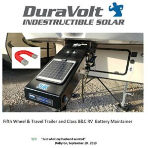 Fifth Wheel & Travel Trailer (Class B&C RV) Hi Power Super Magnetic for 1-2 x12V Batteries Dims 17.5" L x 10.3" W x 1/4" Thick. 10' Cable.