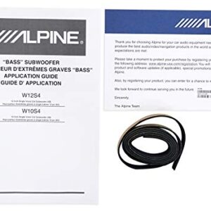 Alpine W12S4 12" 750 Watt Peak 250 Watt RMS 4-Ohm Car Audio Subwoofer Sub