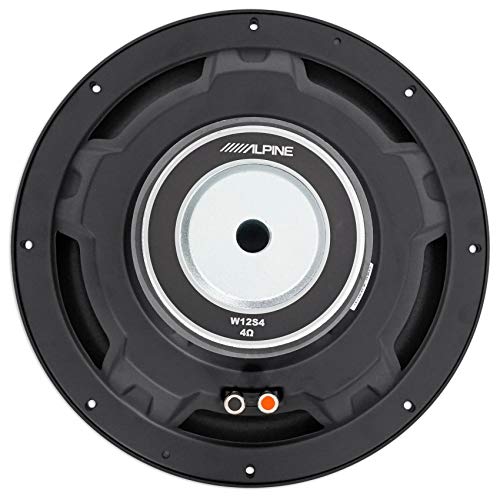 Alpine W12S4 12" 750 Watt Peak 250 Watt RMS 4-Ohm Car Audio Subwoofer Sub