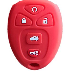 KAWIHEN Silicone Key Fob Cover Compatible with Buick Cadillac Chevrolet Chevy GMC Pontiac Saturn 5 Buttons key fob KOBGT04A 22733524 10305091 10305092 OUC60270 OUC60221 15913415 15857839