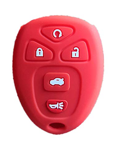 KAWIHEN Silicone Key Fob Cover Compatible with Buick Cadillac Chevrolet Chevy GMC Pontiac Saturn 5 Buttons key fob KOBGT04A 22733524 10305091 10305092 OUC60270 OUC60221 15913415 15857839