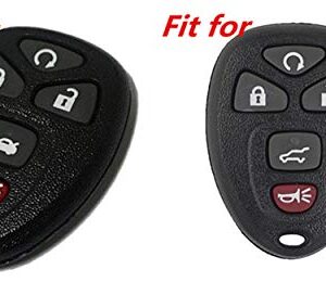 KAWIHEN Silicone Key Fob Cover Compatible with Buick Cadillac Chevrolet Chevy GMC Pontiac Saturn 5 Buttons key fob KOBGT04A 22733524 10305091 10305092 OUC60270 OUC60221 15913415 15857839