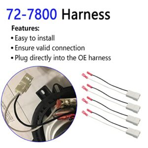 Speaker Connector Speaker Wire Harness Replace 72-7800 Compatible with Honda Civic Cr-v Ridgeline Accord Element Acura Integra TSX RSX CL ILX MDX RL TL Door Speaker Harness Adapter 4 Pack