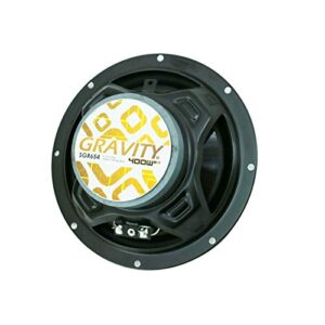 Gravity SGR654 6.5 Inch 4-Way Car Audio Full Range Speakers - 800Watts Maximum Power Handling Moisture Resistant Rubber Surround Frequency Response- 60Hz- 20KHz -Pair