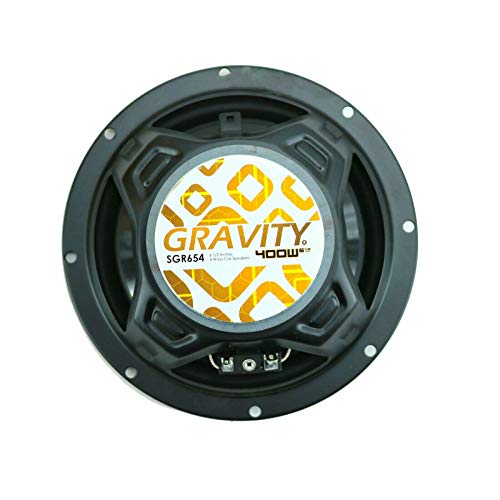 Gravity SGR654 6.5 Inch 4-Way Car Audio Full Range Speakers - 800Watts Maximum Power Handling Moisture Resistant Rubber Surround Frequency Response- 60Hz- 20KHz -Pair