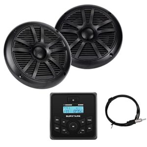 marine stereo bluetooth radio player with 2 x 6.5 speaker black