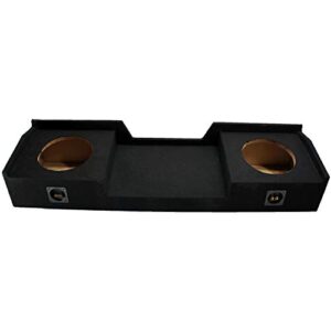 Compatible with Nissan Titan King or Crew Cab Truck 2004-2015 Dual 10" Subwoofer Sub Box Speaker Enclosure