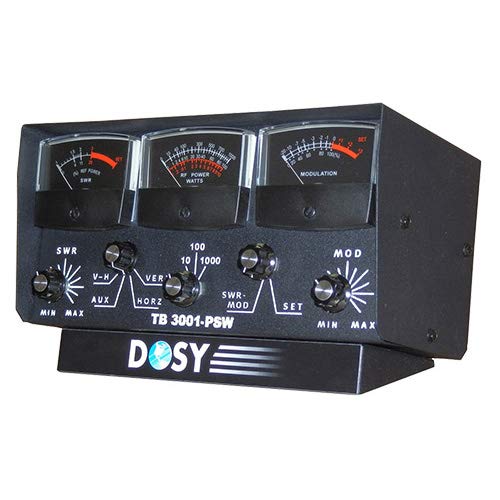 Dosy TB-3001PSW 3 Window 1,000 Watt Lighted Meter with Black Meters