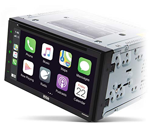 BOSS Audio Systems Elite BV900ACP Car Multimedia Player with Apple CarPlay-Android Auto - Double Din, 6.75 Inch Capacitive Touchscreen, Bluetooth, DVD, CD, USB, Aux, AM FM