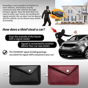 YZHIDIANF 2023 Key Fob Upgrade Triple Protector-2 Pack Faraday Key Bag,Prevent Thieves from Keyless Car Theft, RFID Signal Blocke Pouch Anti-Theft,Hacking,Spying